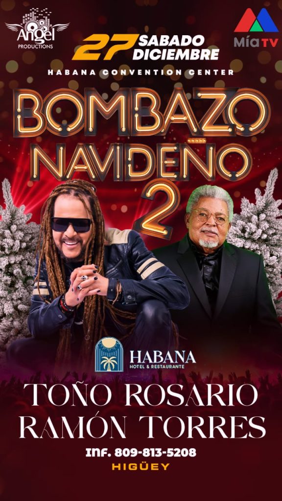 Toño Rosario y Ramón Torres en el Bombazo Navideño 2 de Habana Convention Center